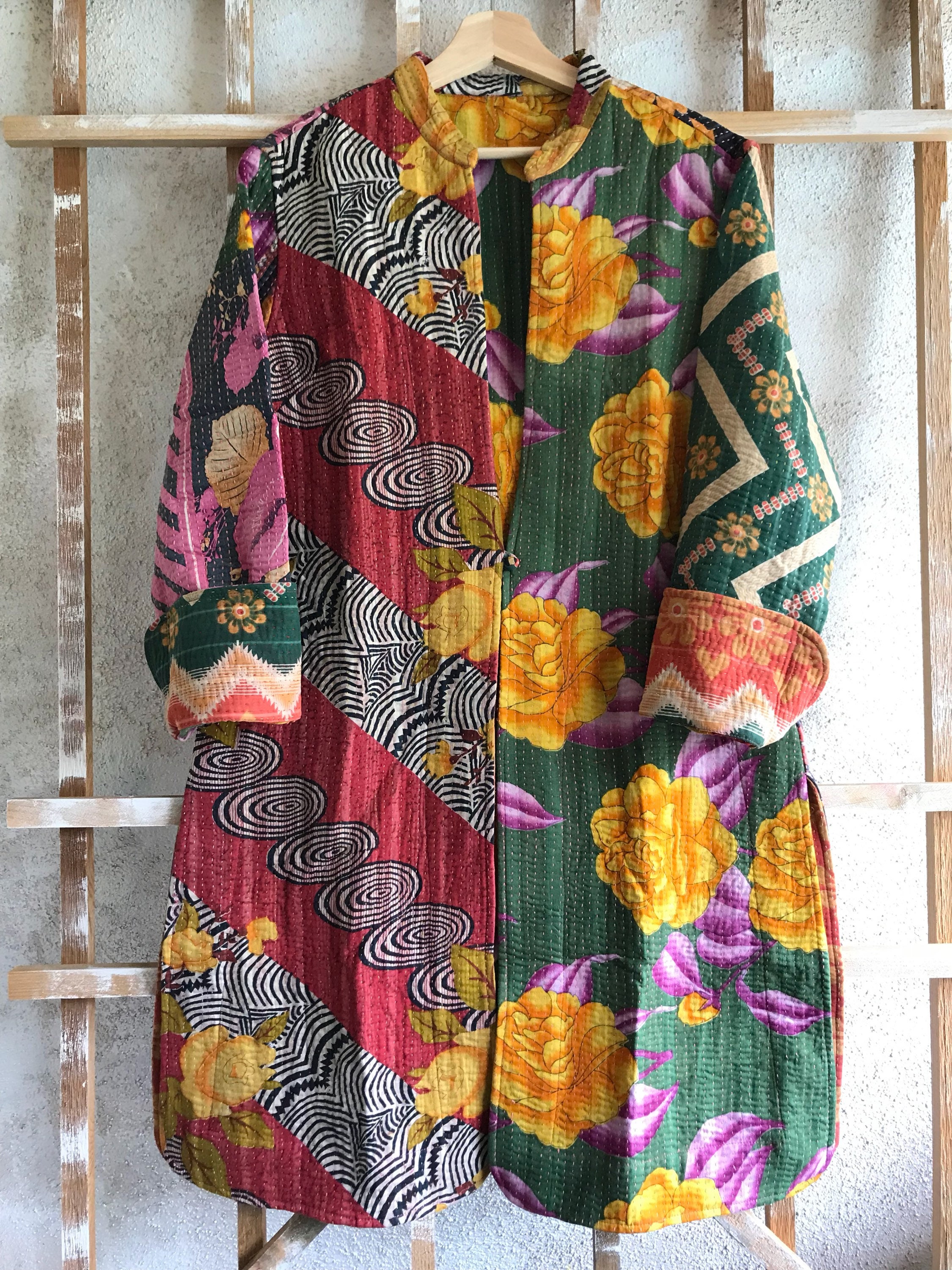 Designer kantha reversible coat