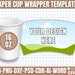 Paper Cup Wrapper Template, Paper Coffee Cup Template, Paper Cup ...