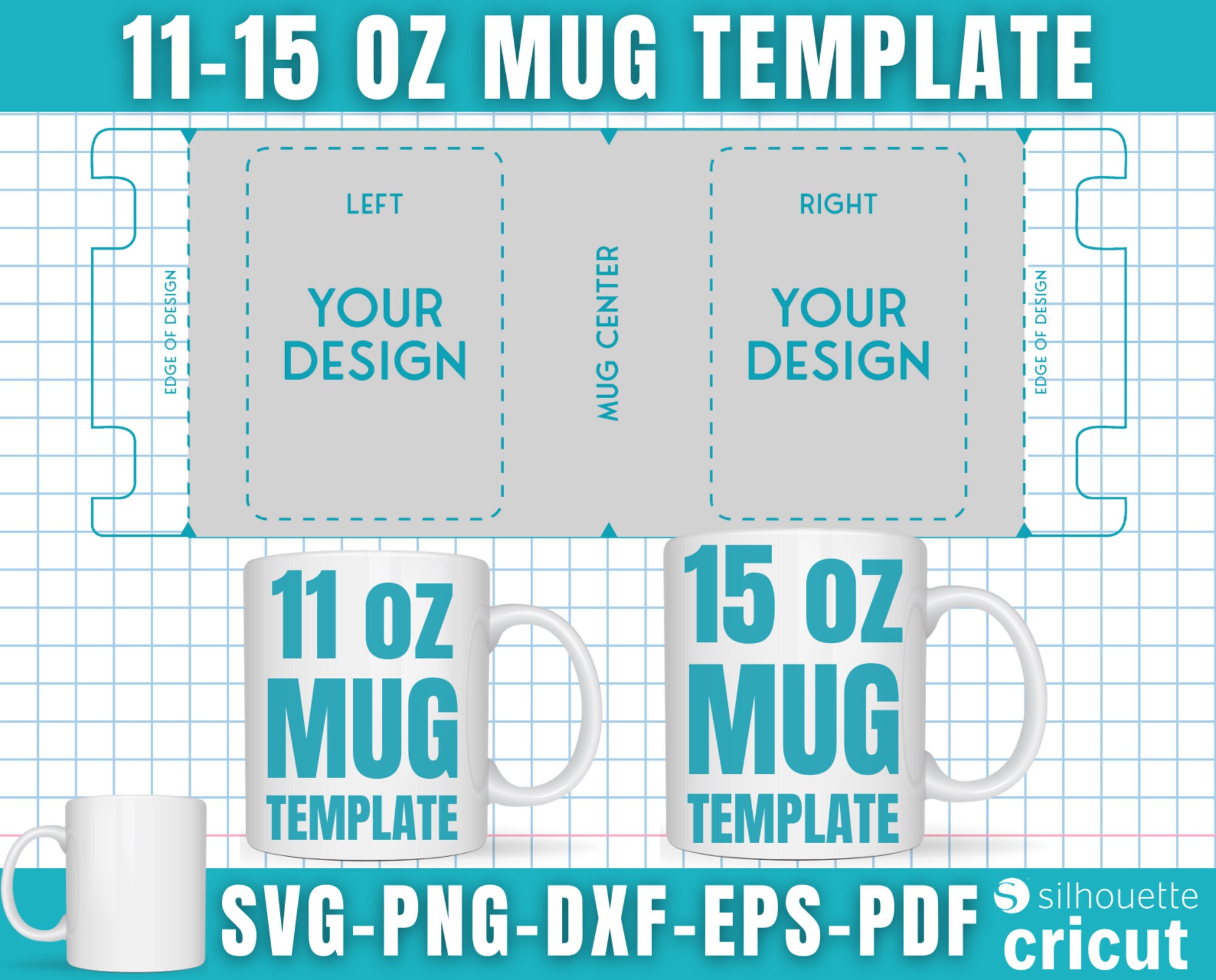 11-15 Oz Mug Canva Template, Full Wrap Template, Mug Full Wrap Template ...
