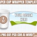 Paper Cup Wrapper Template, Paper Coffee Cup Template, Paper Cup ...