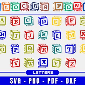 Blocks Font SVG Toy Blocks Font SVG Alphabet Blocks SVG Toy Block block ...