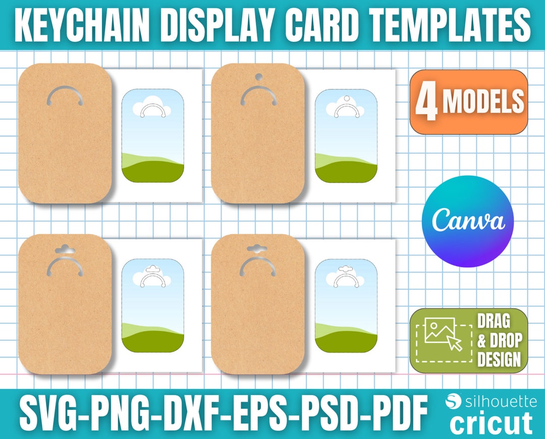 Keychain Display Card Template, Keyring Display Card Template, Keyring ...