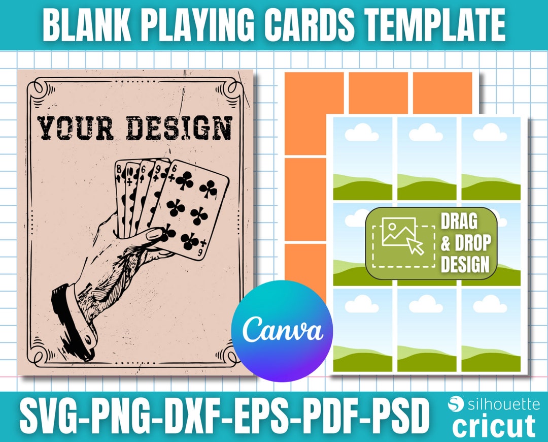 Blank Playing Card Template, Custom Playing Card, Editable Trading Card ...