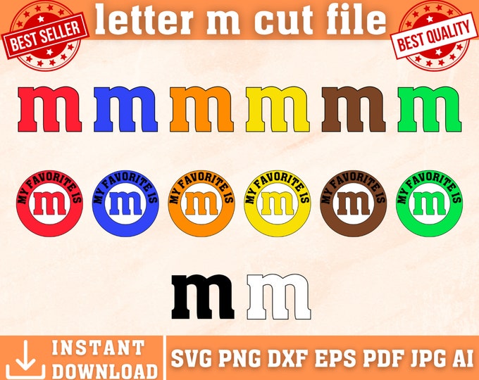 Lowercase Letter M Svg, Alphabet Letter M Svg, Letter M Clipart, M&M ...