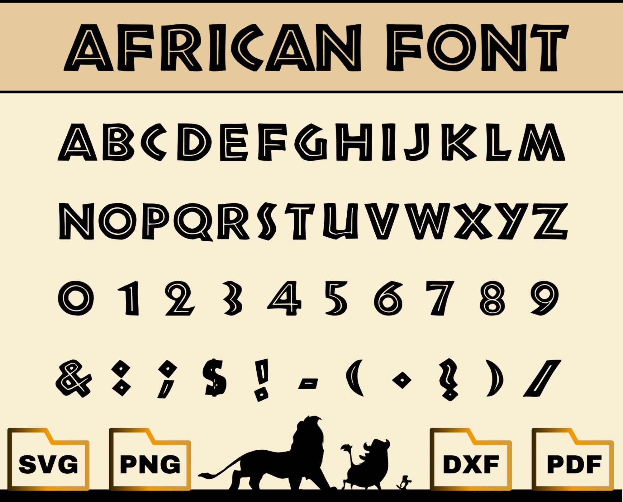 African Font SVG, African Alphabet SVG, Font SVG, Silhouette Cut File ...