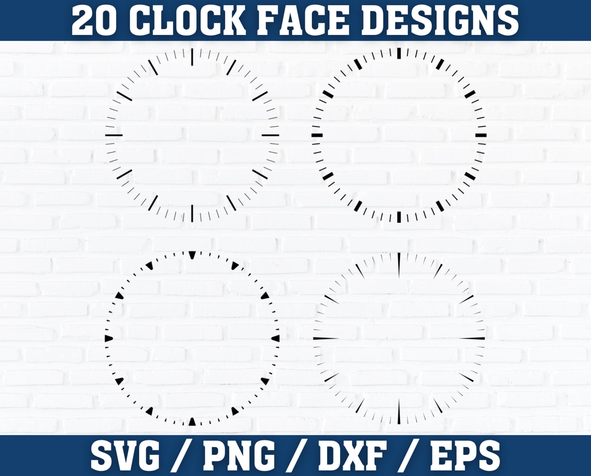 Clock Face Svg Bundle, Clock Face Svg, Clock Face Clipart, Clock Face ...