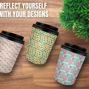 Paper Cup Wrapper Template, Paper Coffee Cup Template, Paper Cup ...