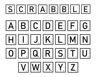SCRABBLE TILES SVG Files, Scrabble Tiles Svg Files for Cricut, Scrabble ...