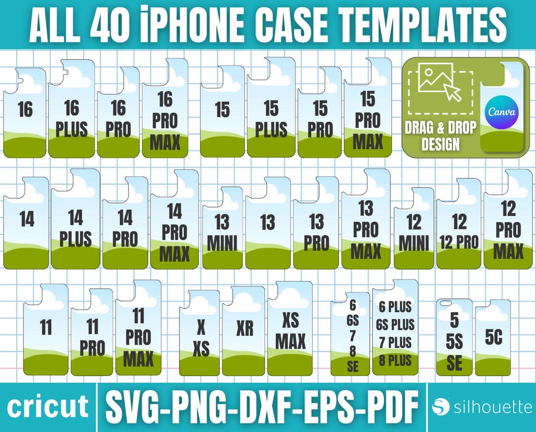 40 Phone Case Template Mega Bundle, iPhone Case Template, iPhone ...
