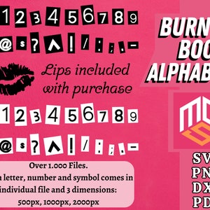 Burn Book Alphabet, Burn Book Letters, Burn Book Numbers, Cricut Cut ...