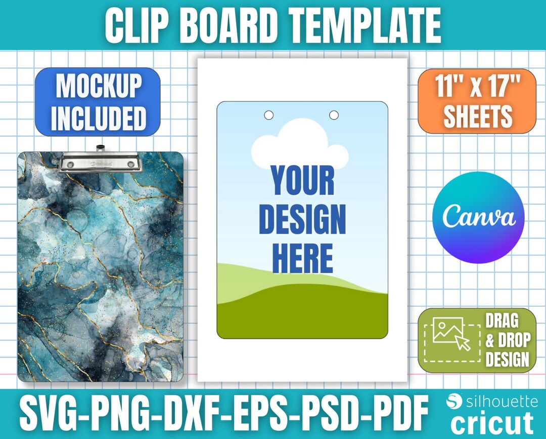 Clipboard Template, Clipboard Mockup, Clipboard Svg, Custom Clipboard ...