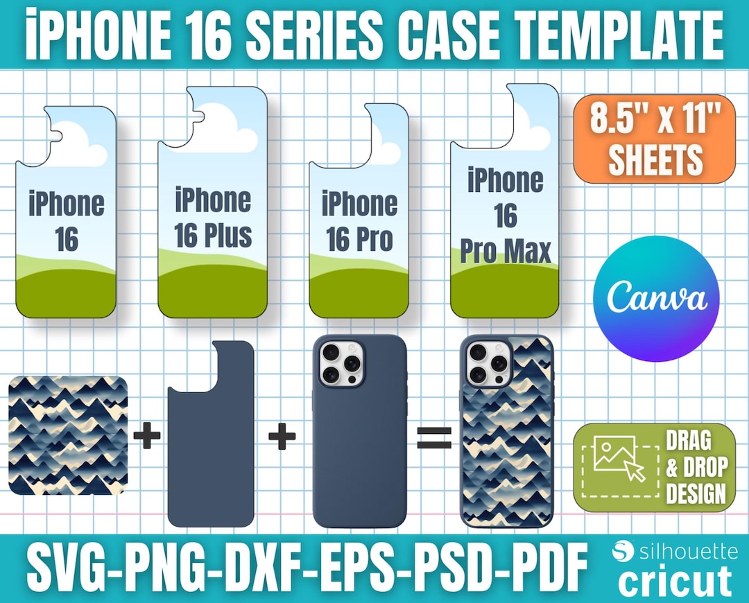 IPhone 16 Case Templates, Phone Case Template, iPhone Case Template ...