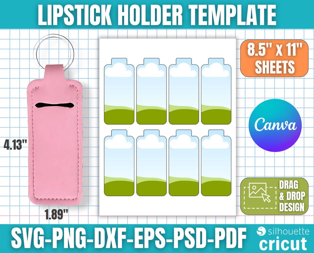 Lipstick Holder Template, Chapstick Template, Chapstick Sublimation ...