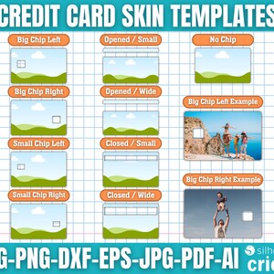Credit Card Skin Template, Debit Card Cover Template Svg, Credit Card ...