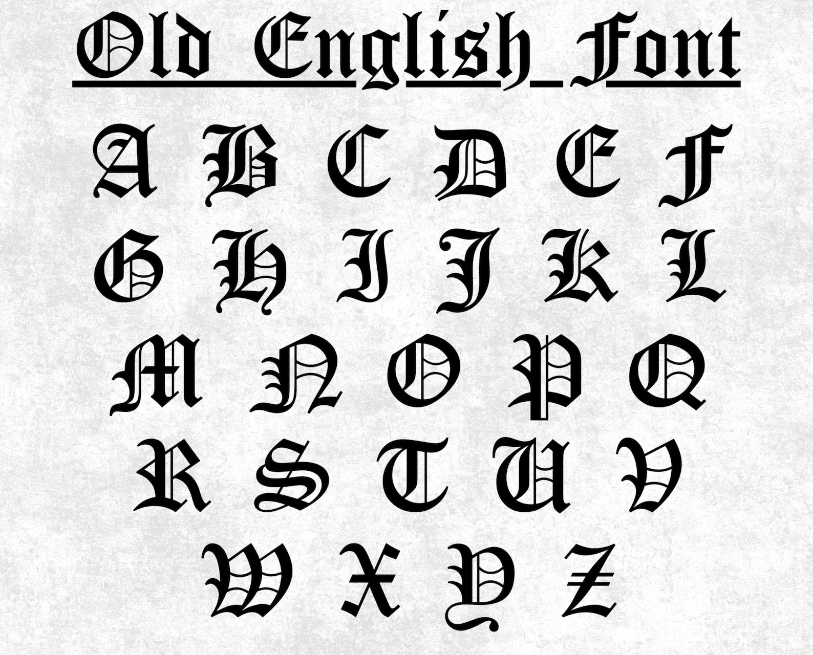 OLD ENGLISH FONT Svg, Old English Alphabet Svg, Old English Letters Svg ...