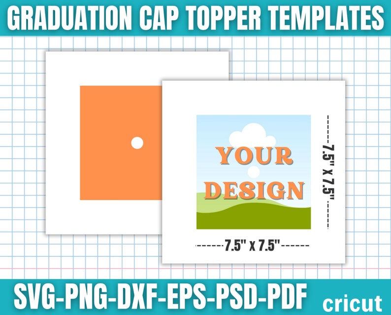 Graduation Cap Topper Templates, Graduation Stole Template, Blank ...