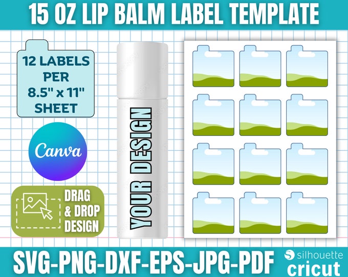 Lip Balm Label Template, Lip Balm Labels, Chapstick Label, Lip Balm ...