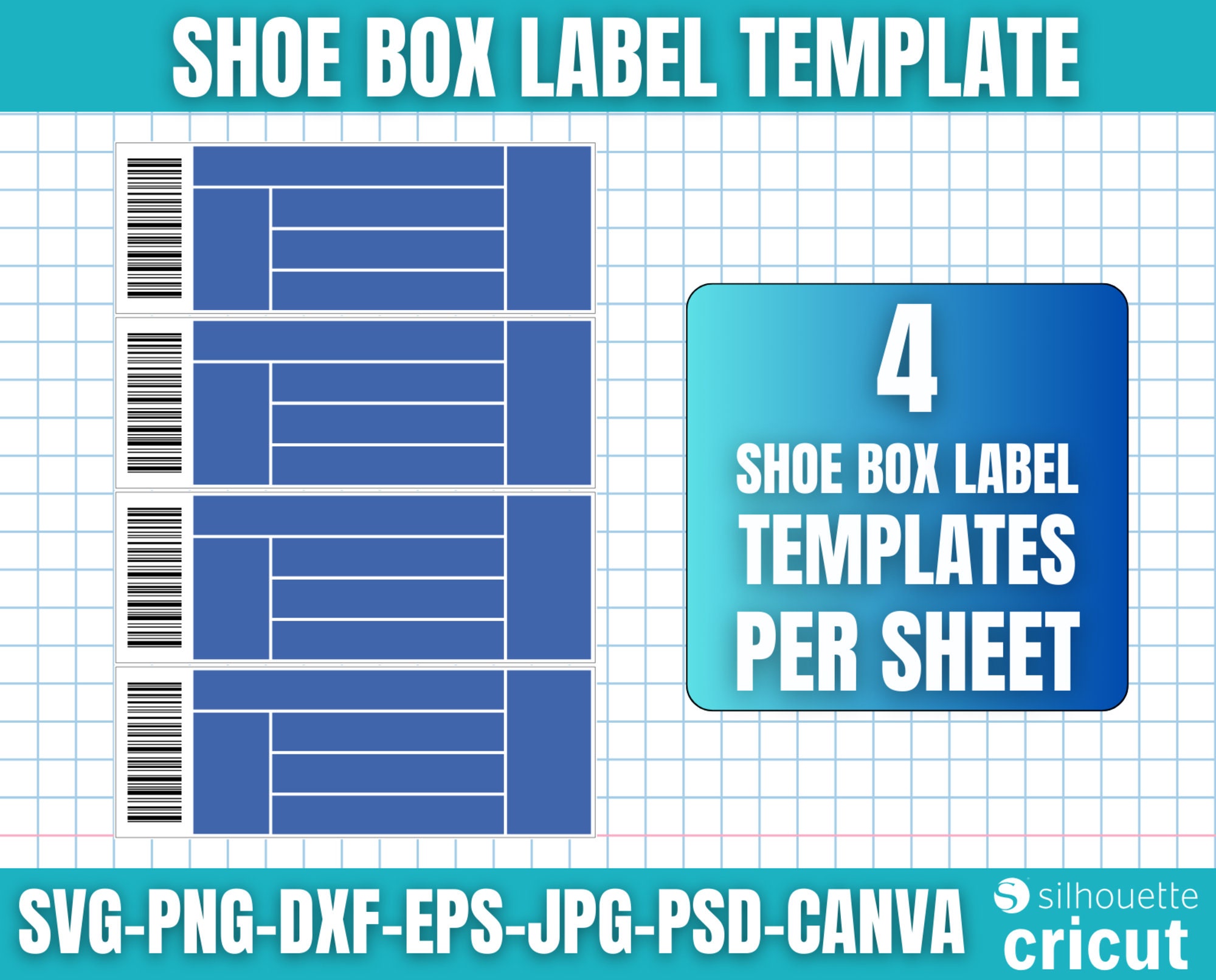 Shoe Box Label Template, Shoe Box Label Template SVG, Shoe Box Label ...