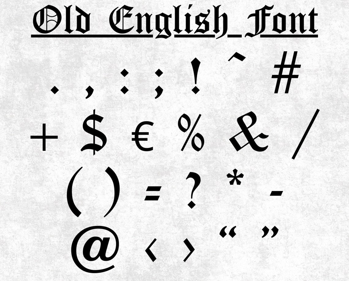 OLD ENGLISH FONT Svg, Old English Alphabet Svg, Old English Letters Svg ...