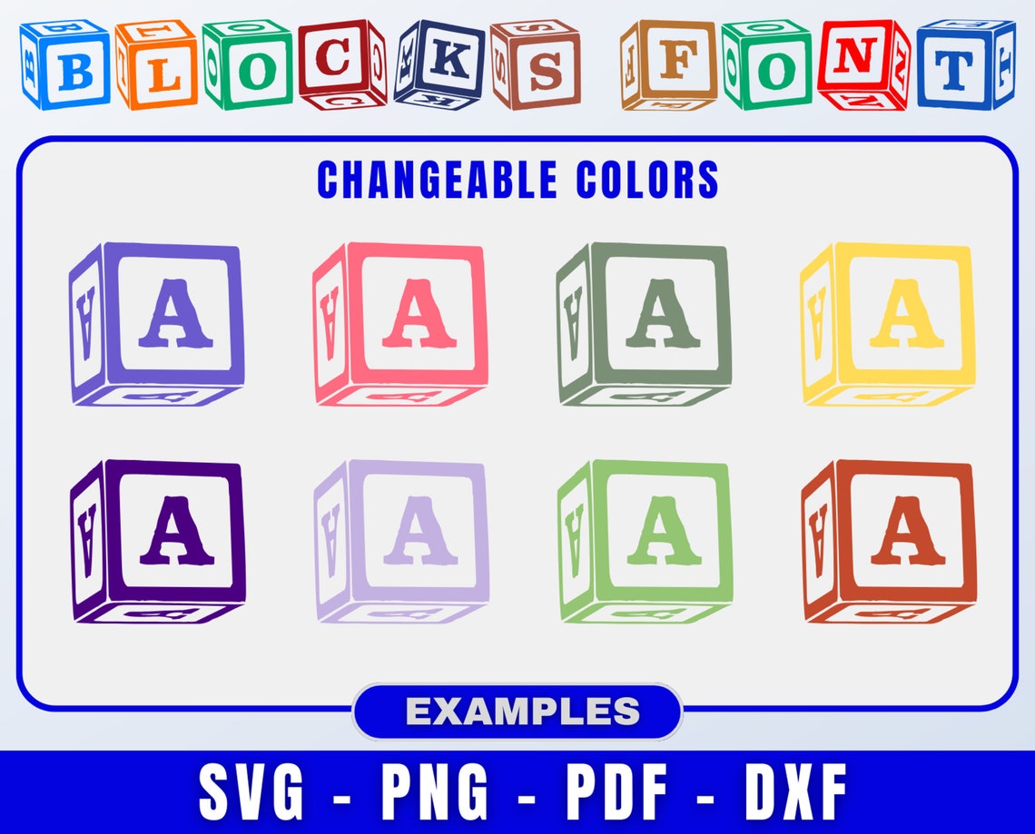 Blocks Font SVG Toy Blocks Font SVG Alphabet Blocks SVG Toy Block block ...