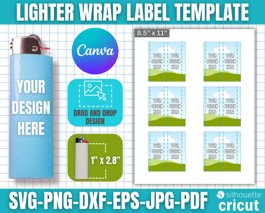 Lighter Label Template, Lighter Wrapper Template, Lighter Label Full ...