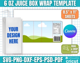 Juice Box Label Template - Etsy