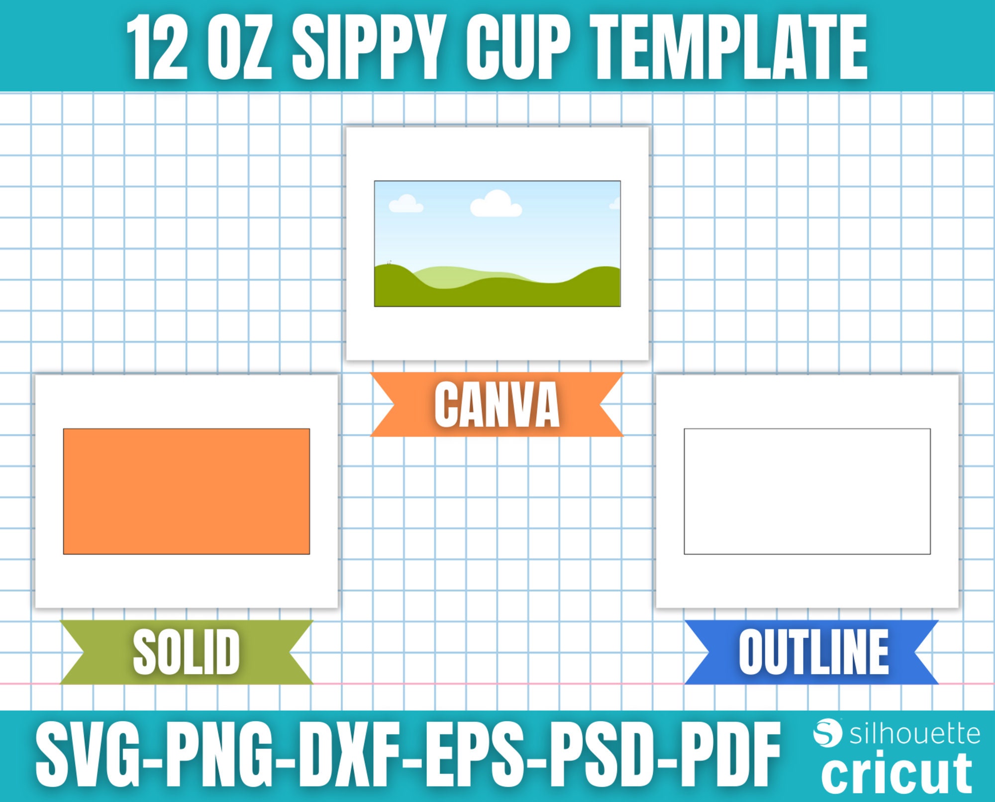 12oz Sippy Cup Tumbler Template, Tumbler Template Svg, Sippy Cup Wrap ...
