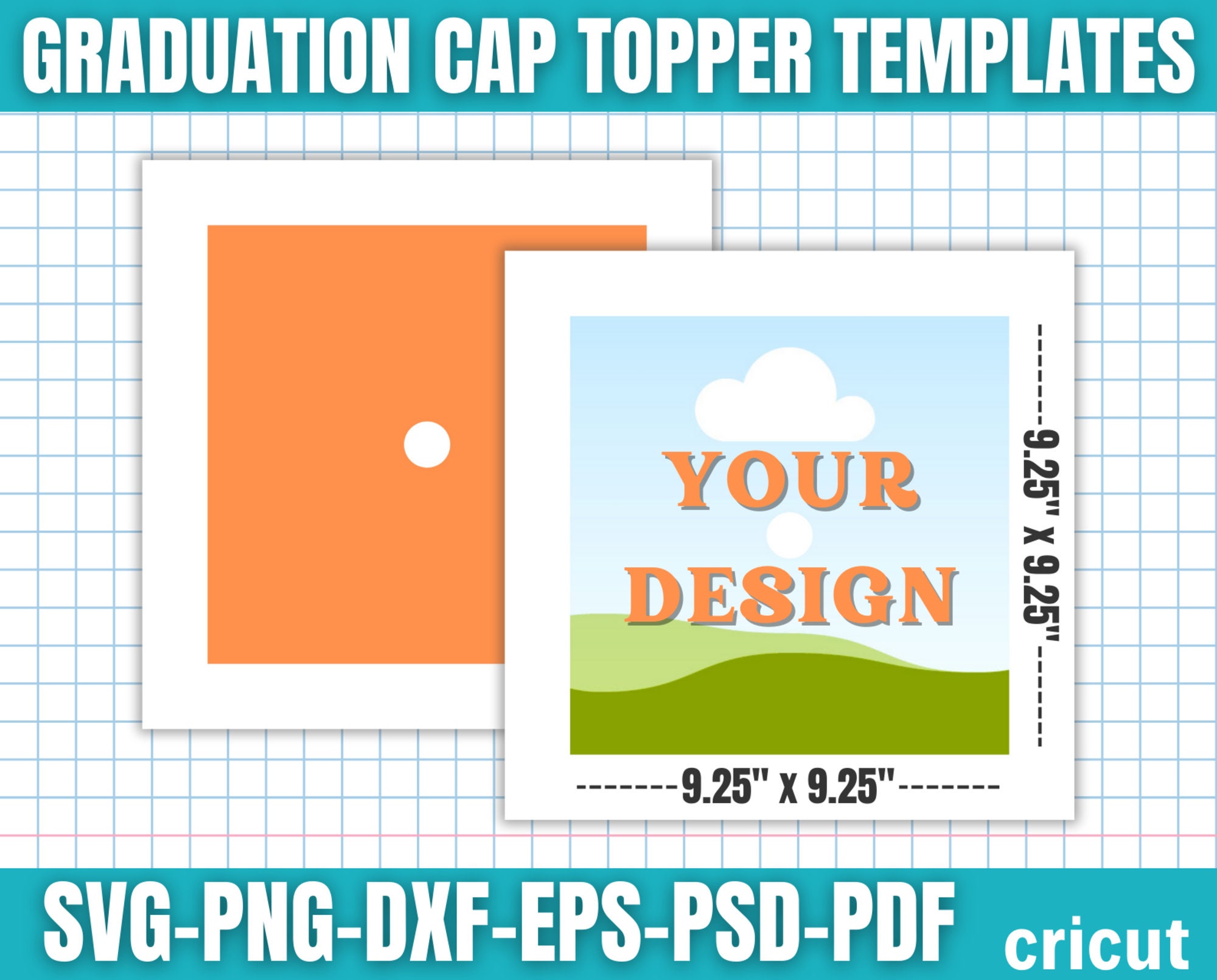 Graduation Cap Topper Templates, Graduation Stole Template, Blank ...