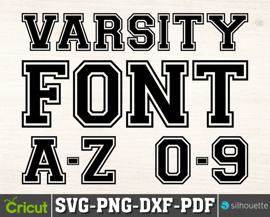 Varsity Font Svg, Sport Font Svg, College Font Svg, University Font Svg ...