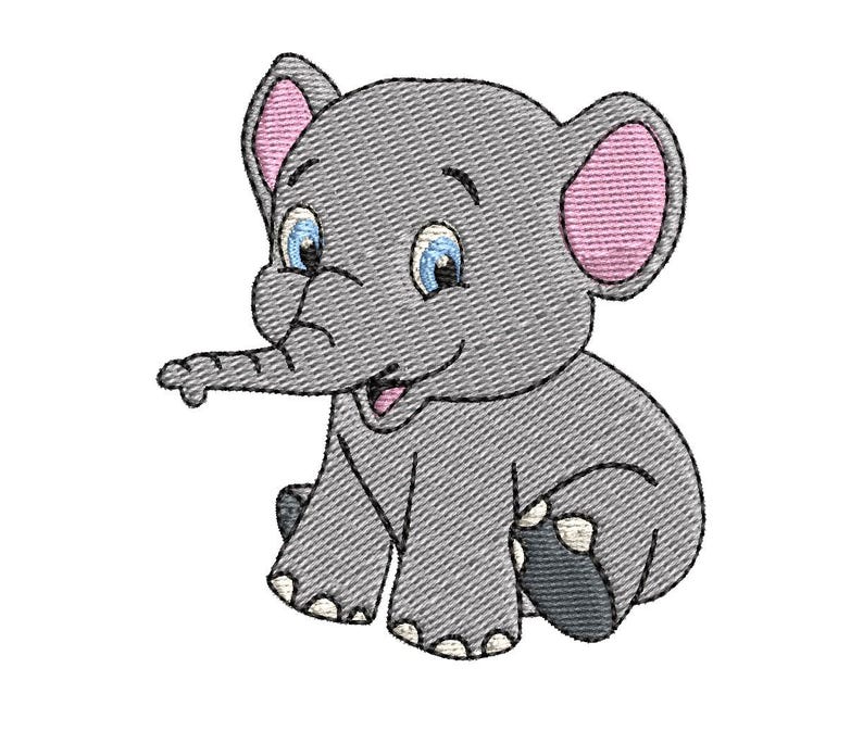 Animal - Baby Elephant - Machine Embroidery Design (3 Sizes) - Etsy