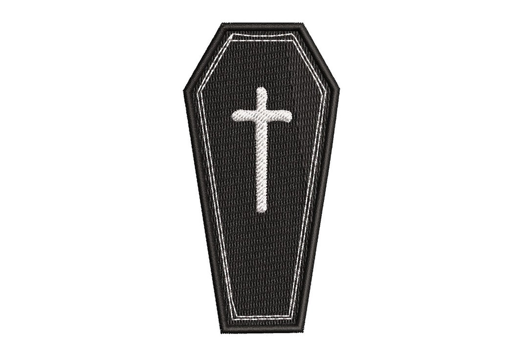 Casket With Cross Embroidery Design (4 Sizes) - Etsy