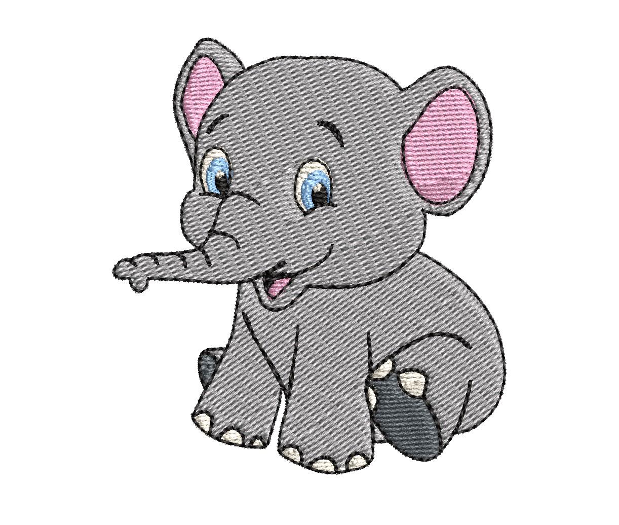 Animal - Baby Elephant - Machine Embroidery Design (3 Sizes) - Etsy