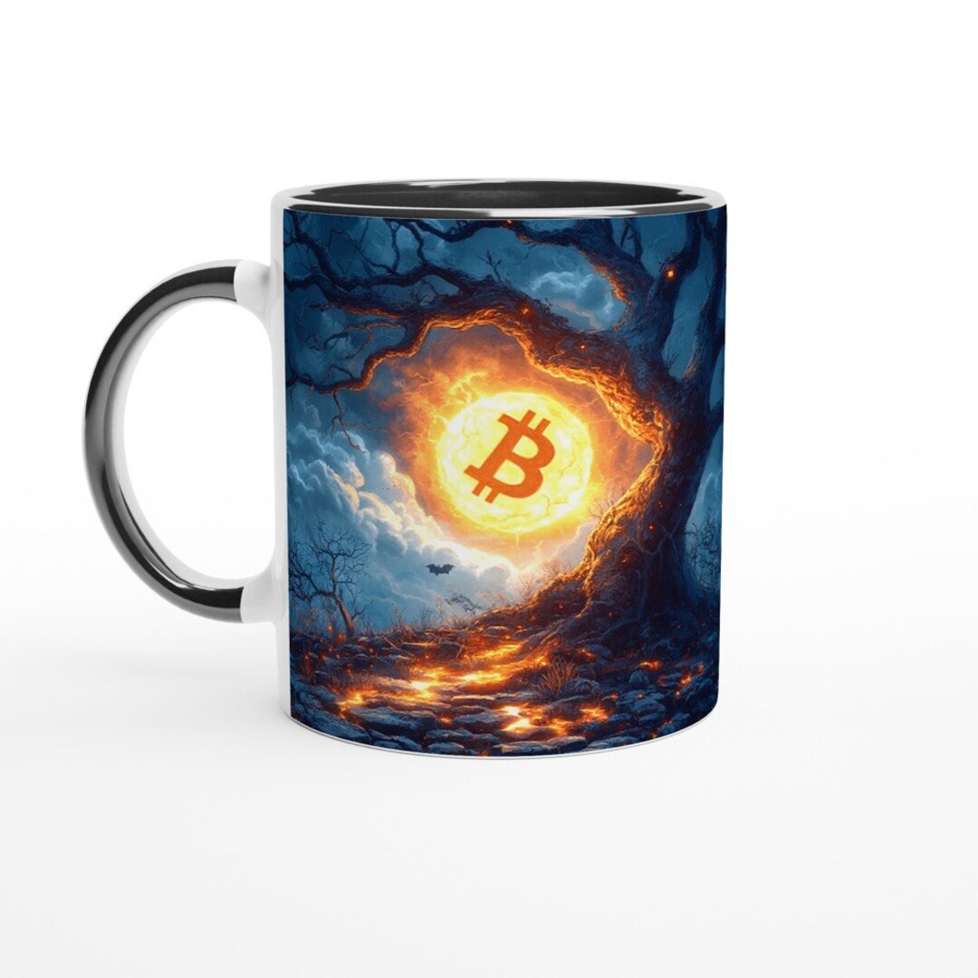 White 11oz Halloween Bitcoin Theme Ceramic Mug White 11oz Ceramic Mug ...