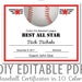 Editable PDF Sports Team Baseball Certificate Award Template in 10 ...