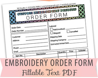 Digital Order Form - Etsy