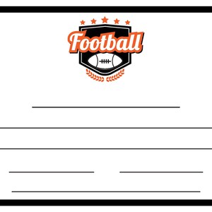 Editable PDF Sports Team Football Certificate Award Template in 2 ...