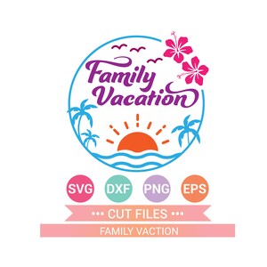 Family Vacation Svg, Beach Svg, Sunset Palm Tree SVG Cut Files, Cricut ...