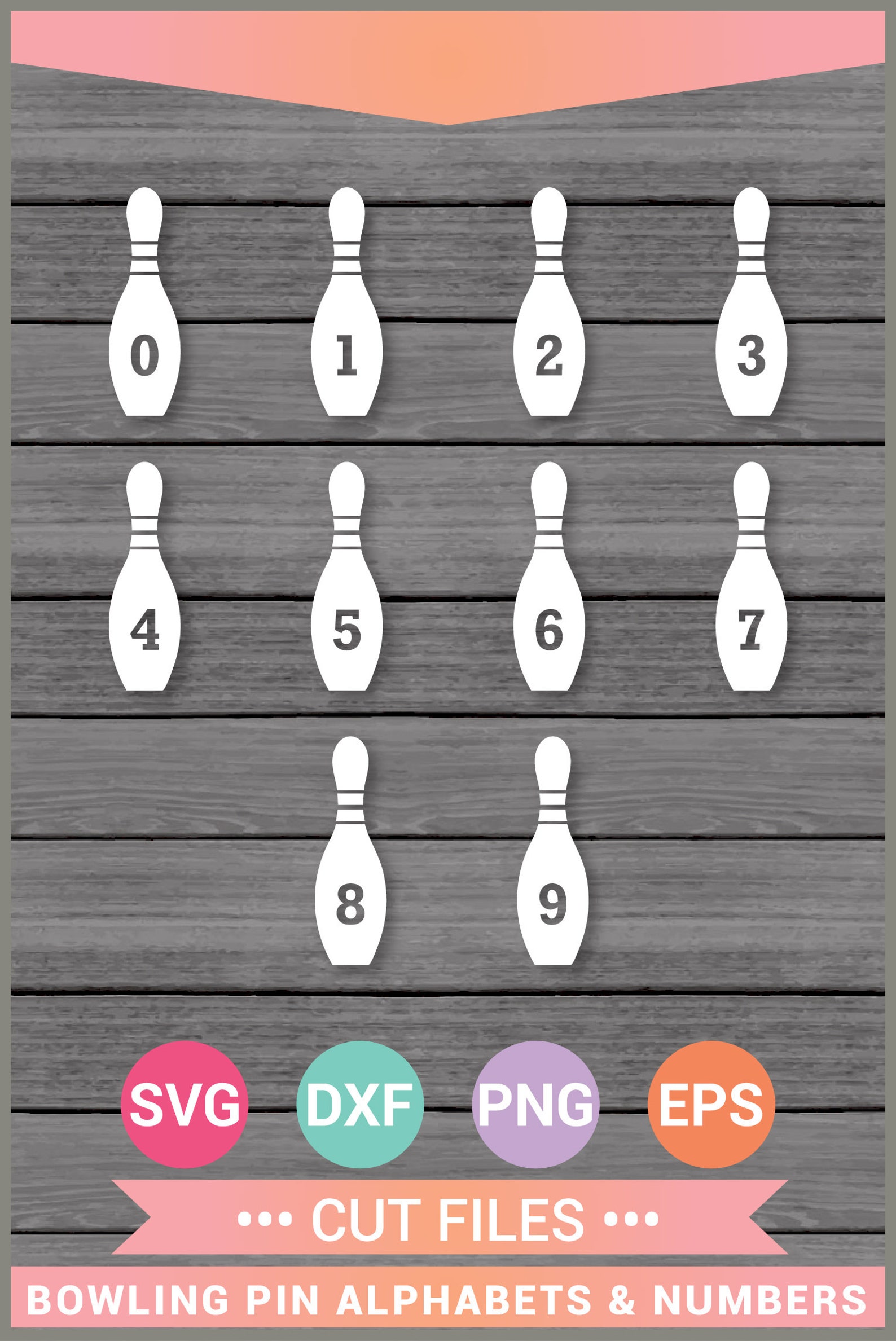 Bowling Pin Alphabet Monogram Letters Numbers SVG Cut Files - Etsy