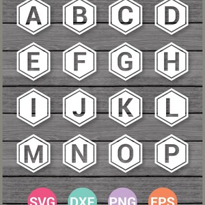 Alphabet, Monogram, Hexagon Letters, Invitation SVG Cut Files ,cricut ...