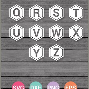 Alphabet, Monogram, Hexagon Letters, Invitation SVG Cut Files ,cricut ...