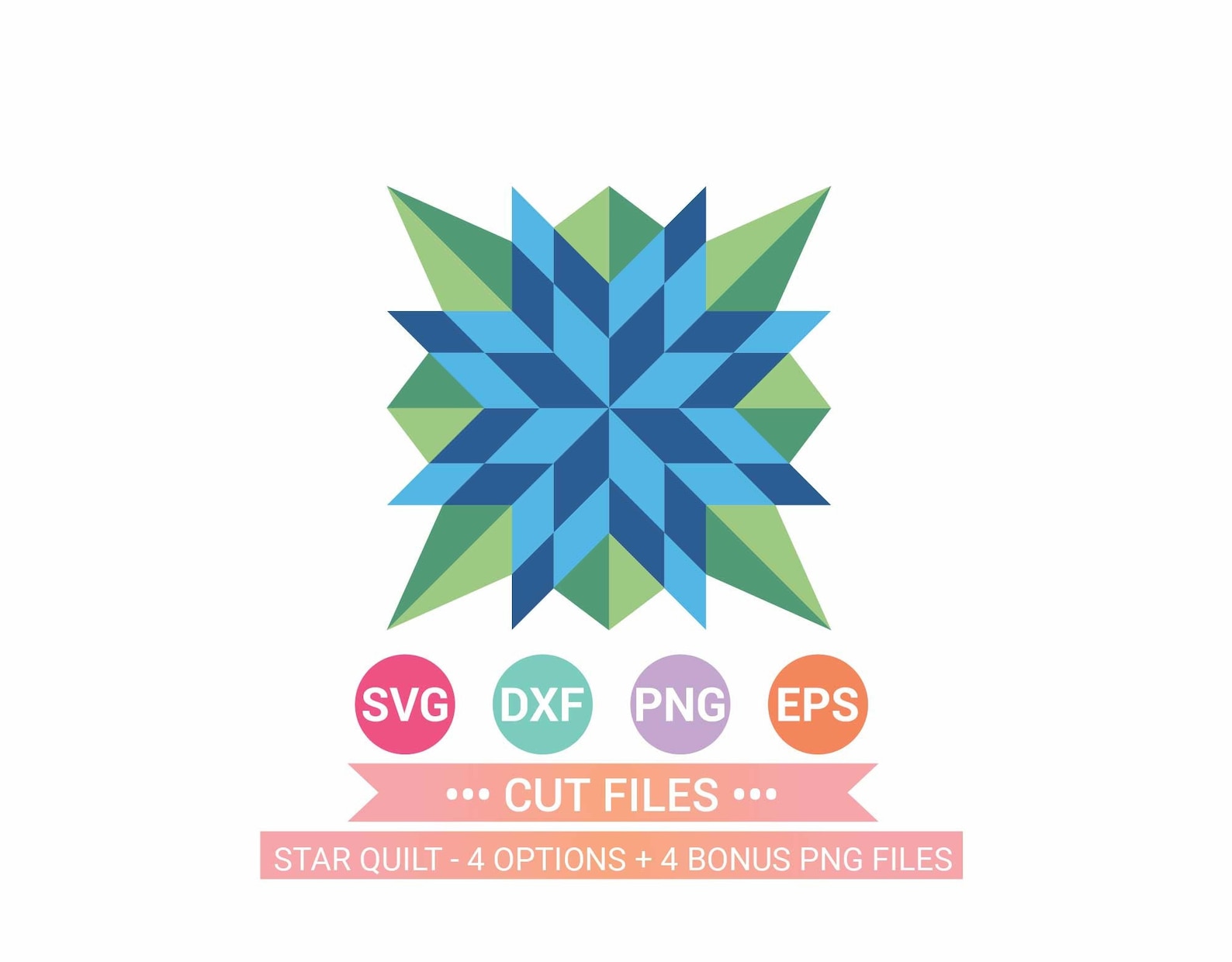 Geometric Quilt SVG Cut Files Star Quilt Barn Quilt Cricut - Etsy