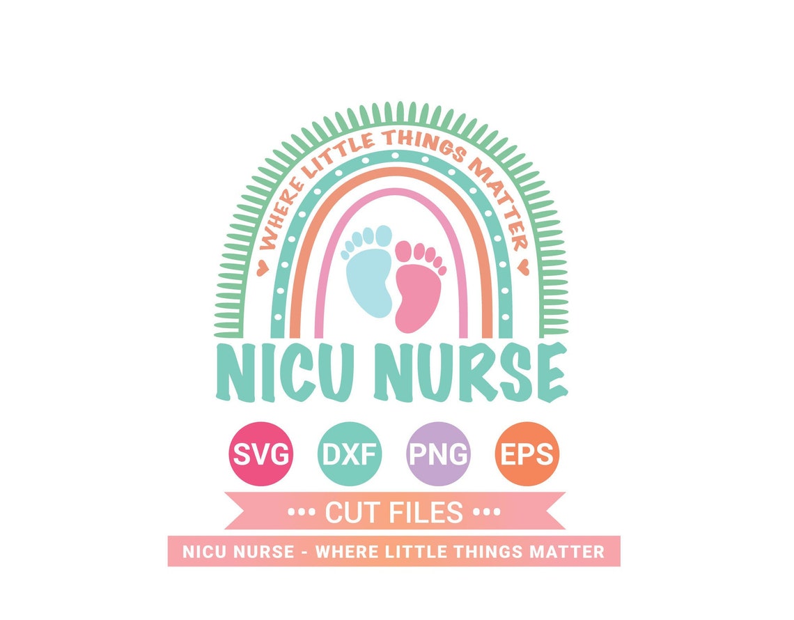 NICU Nurse SVG Cut Files: Medical Design (instant Download) - Etsy