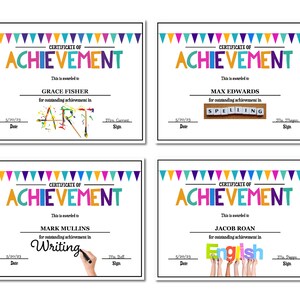 Fillable Printable PDF Math Award, Science, Reading Kids Children ...