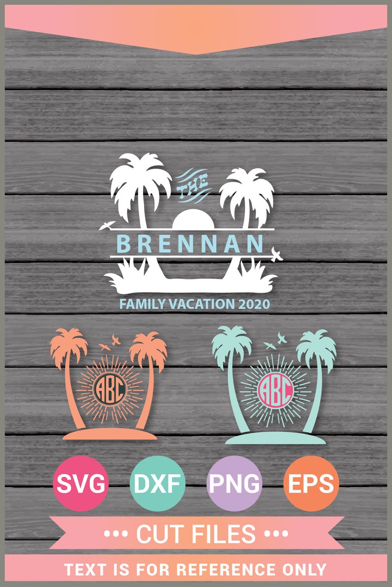 Sunset Monogram Svg Palm Tree Beach Monogram Palm Tree SVG - Etsy