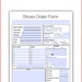 Shoe Order Form Fillable Text Only Pdf Letter Size Instant - Etsy