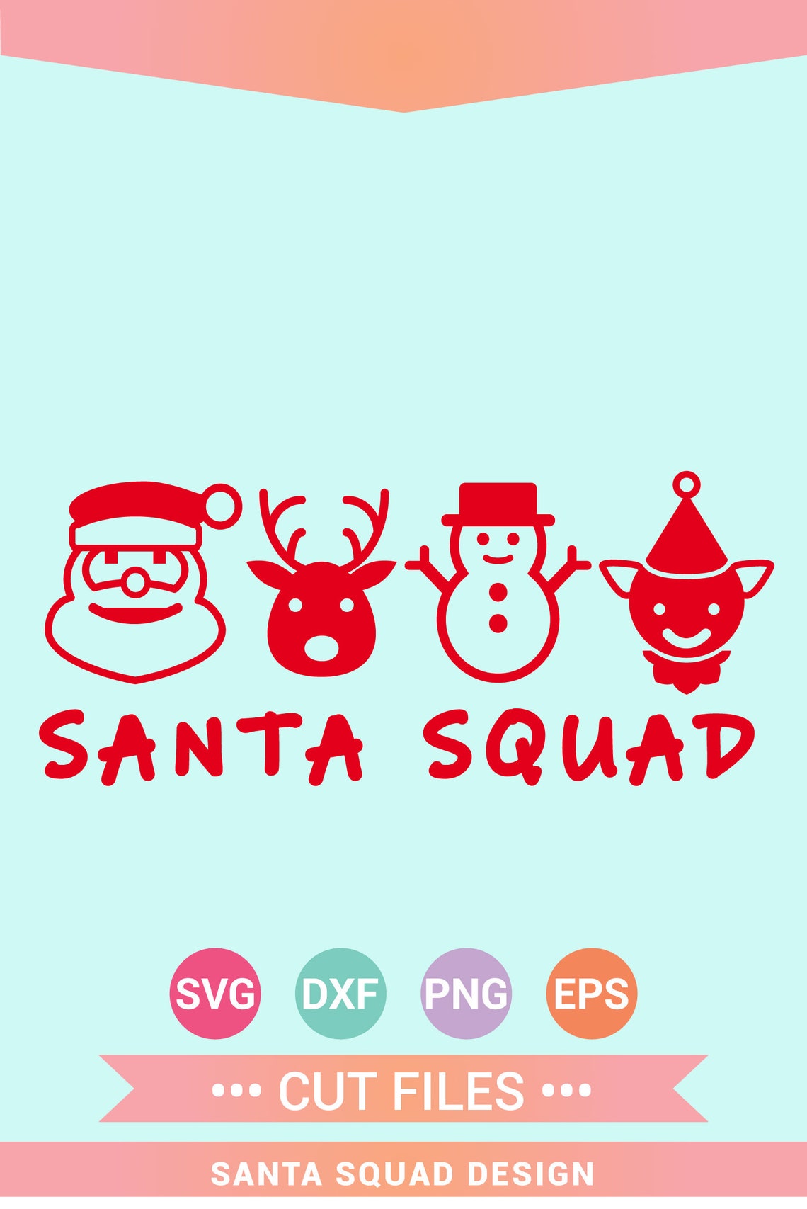 Santa Squad Svg, Santa Squad Vinyl, Cricut Cut Files, Cricut Design ...