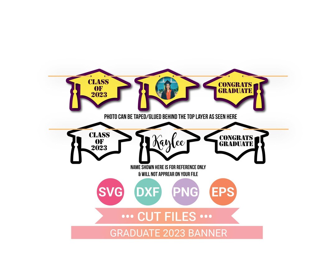 Graduate Banner SVG, Class of 2023 SVG, Senior 23 Svg, Graduate Png ...