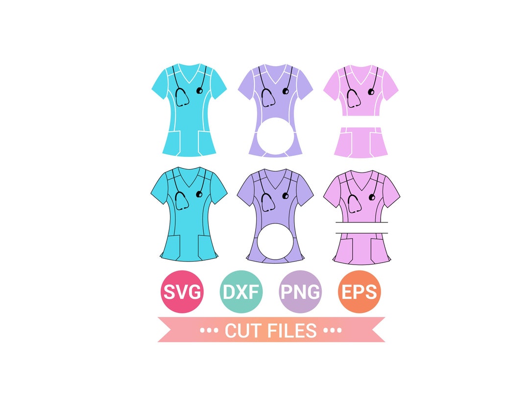 Scrubs for Nurse, Layered Doctor Vet SVG, Scrubs, Cricut Cut Files ...