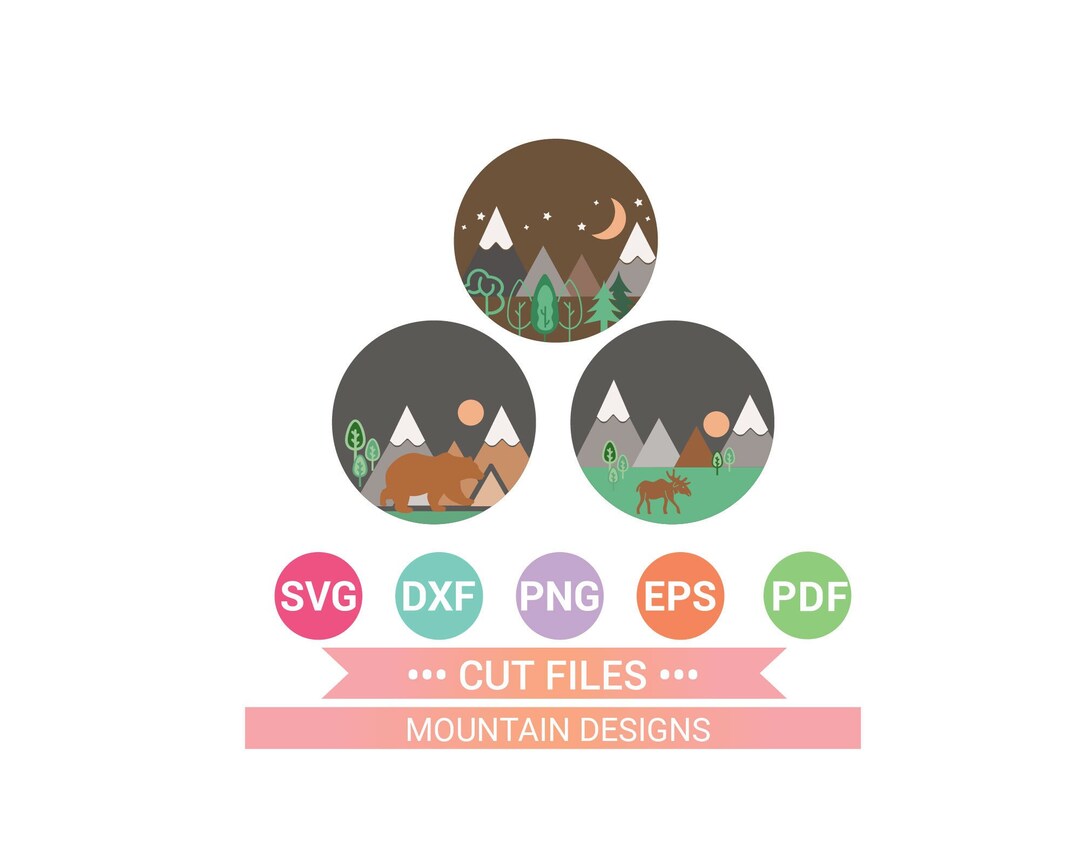 Mountain Design SVG, Mountain Decor Svg, Mountain Design Png, Laser Cut ...