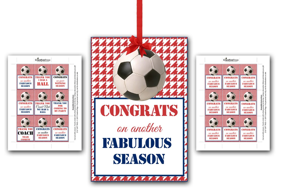 Editable PDF'S Printable Soccer Ball Sports Game Team Gift | Etsy
